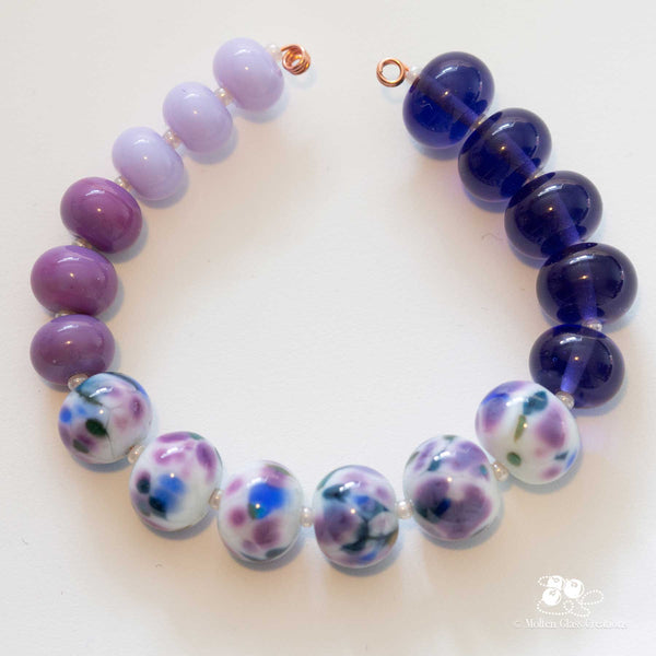 Enchanted Violet Bead Set - Molten Glass Creations